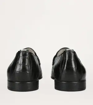BROTINI Croc-effect Leather Loafers