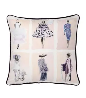 COLE & SON X Harrods Interior Design 175 Anniversary Edition Couture Carousel Cushion Purple