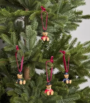 Harrods London Bear Tree Decorations - Red
