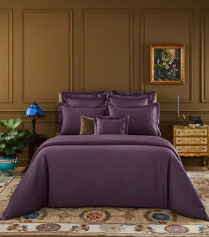 YVES DELORME Triomphe Fitted Sheet Purple