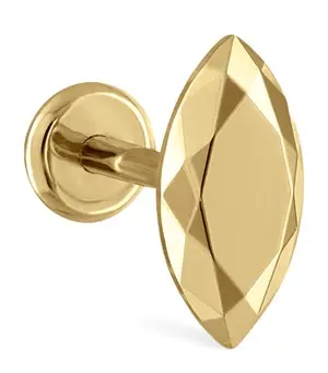 MARIA TASH Faceted Marquise Threaded Stud Single Earring - Gold