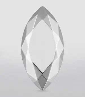 MARIA TASH Faceted Marquise Threaded Stud Single Earring - White