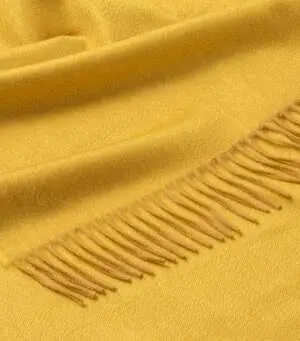 BEGG X CO Cashmere Arran Solid Throw - Yellow