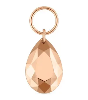MARIA TASH Faceted Pear Single Charm - Rose Gold