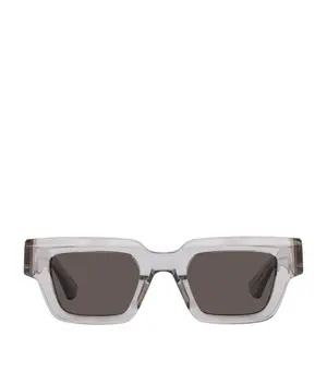 Bottega Veneta Rectangular Sunglasses - Blue