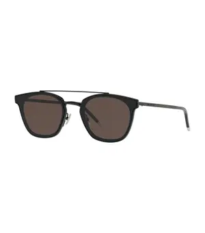 Saint Laurent Round Frame Sunglasses - Black