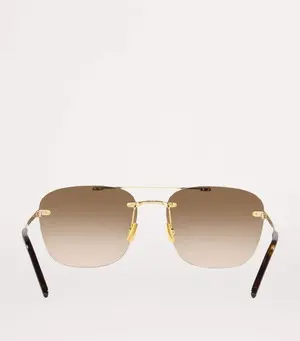 Saint Laurent Metal Sunglasses - Gold