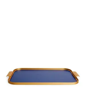 KAYMET Ribbed Metal Tray - Blue