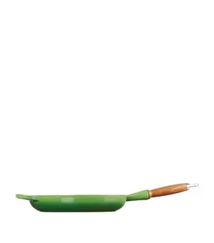 LE CREUSET Cast Iron Signature Frying Pan With Wooden Handle - Green