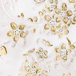 Lalique Gold-stamped Cherry Blossom Vase