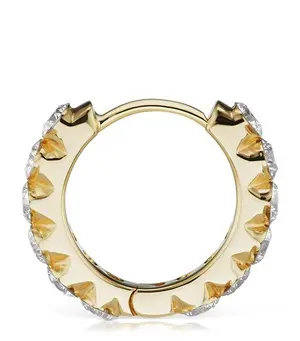 MARIA TASH Invisible Set Large Diamond Eternity Hoop Earring - Gold