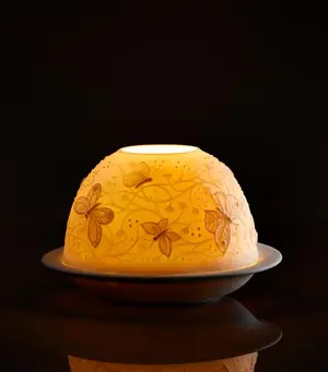 Bernardaud Butterflies Led Votivelight Lithophane