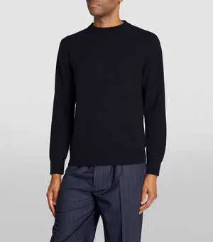 Sandro Cashmere Crew Neck Sweater - Blue