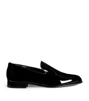 Brioni Patent Leather Loafers - Black
