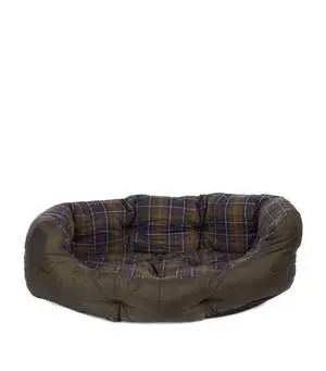 Barbour Quilted Dog Bed - Green