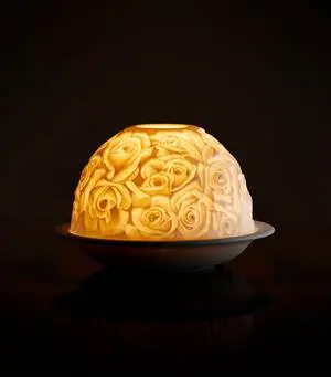 Bernardaud Roses Led Votivelight Lithophane