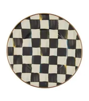 MACKENZIE-CHILDS Courtly Check Salad Plate - Black