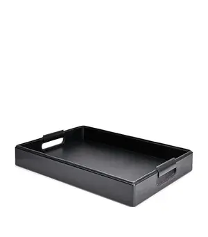 Ralph Lauren Large Leather Wyatt Tray - Black