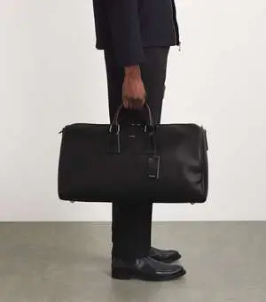 Sandro Coated Canvas Weekend Bag - Black