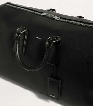 Sandro Coated Canvas Weekend Bag - Black
