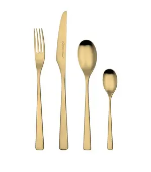 STUDIO WILLIAM Tilia Satin 24-piece Cutlery Set - Gold