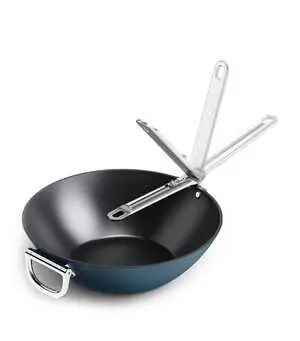 JOSEPH JOSEPH Space Non-stick Folding Handle Wok - Blue