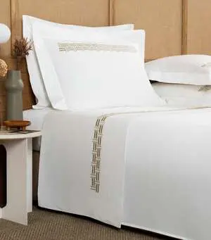 Frette Basket Weave Super King Sheet Set Green