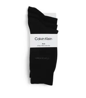 Calvin Klein Cotton-blend Ankle Socks - Black