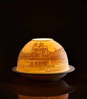 Bernardaud Paris Along The Seine Led Votivelight Lithophane