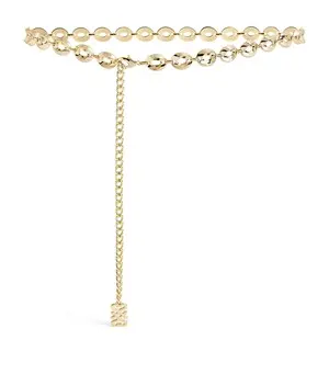 Sandro Monogram Chain Belt Beige