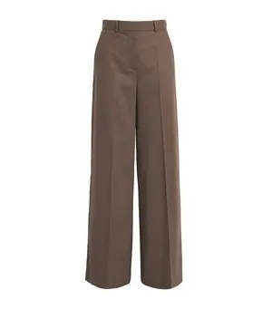JOSEPH Wool Flannel Alana Wide-leg Trousers