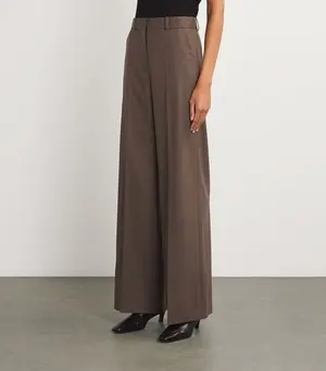 JOSEPH Wool Flannel Alana Wide-leg Trousers