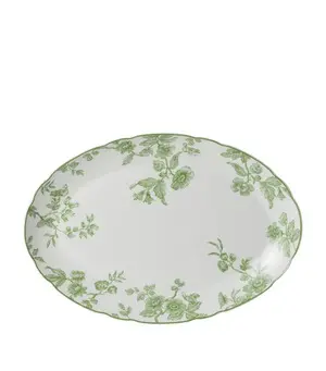 Bernardaud Porcelain Albertine Oval Platter - Green