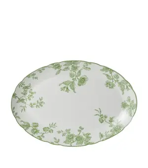 Bernardaud Porcelain Albertine Oval Platter - Green