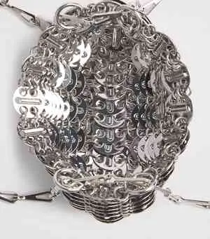Rabanne Chainmail Nano Bag - Silver