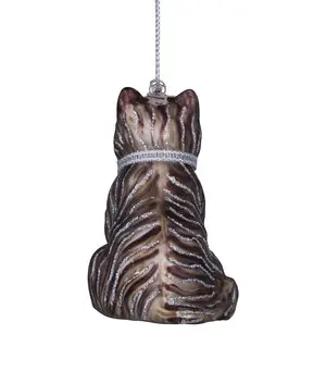 Harrods Glass Cat Tree Decoration