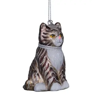 Harrods Glass Cat Tree Decoration