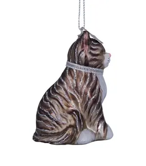 Harrods Glass Cat Tree Decoration