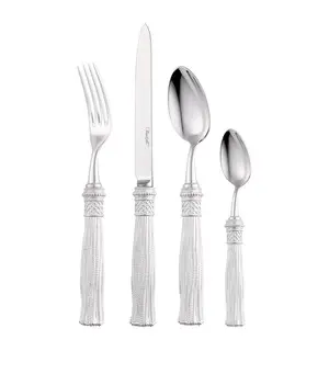 Christofle Pompon -plated 4-piece Cutlery Set - Silver
