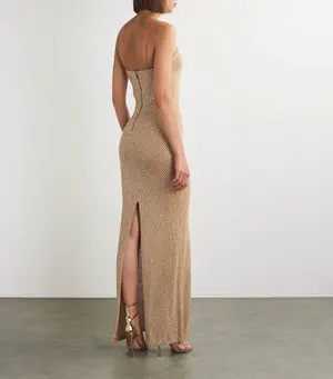 aurelia crepe maxi dress Maxi Dress Blue Long Dress Aurelia One-Shoulder Satin Maxi Dress Size 4