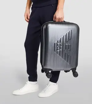 Emporio Armani Logo Trolley Suitcase - Grey