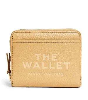 Marc Jacobs The Marc Jacobs Leather The Mini Compact Wallet Beige
