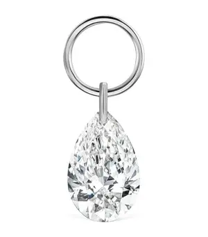 MARIA TASH Pear Diamond Charm - White