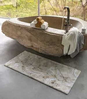 ABYSS & HABIDECOR Egyptian Cotton-blend Castello Bath Mat - Neutral