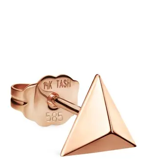 MARIA TASH Faceted Triangle Stud Earring
