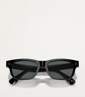 Oliver Spencer Full Rim Square Frame Sunglasses - Black