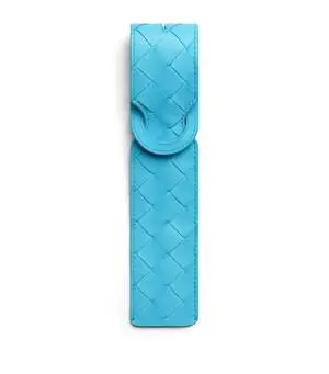 Bottega Veneta Leather Intrecciato Luggage Tag