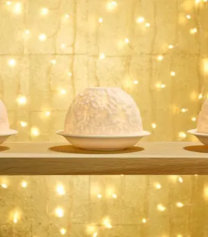 Bernardaud Christmas Tree Led Votivelight Lithophane
