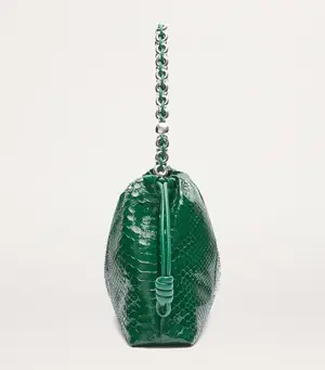 Loewe Large Patent Python Flamenco Purse