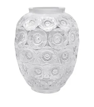 Lalique Anemone Grand Vase - Clear